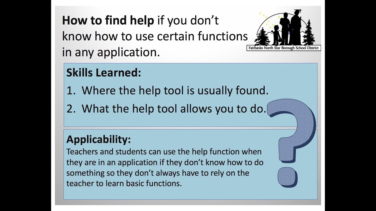 How to find help in various applications - YouTube