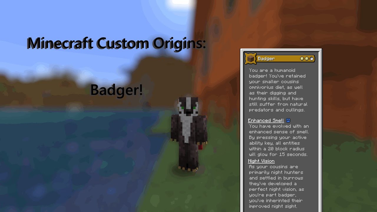 Minecraft Custom Origins Trailer: Badger - YouTube