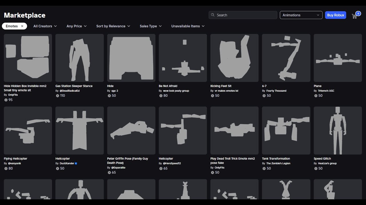 Roblox UGC Emotes... - YouTube