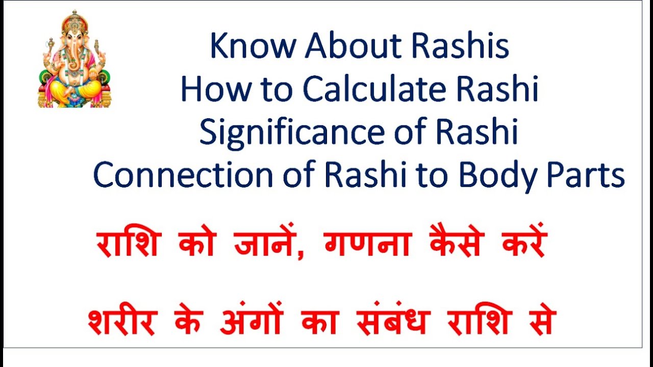 राशि , गणना करें, शरीर के अंगों का संबंध राशि से, Rashis, Calculation ...