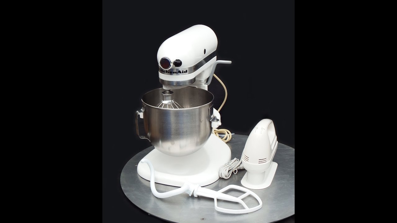 White Kitchenaid Stand Mixer K5SS MIXER 300W 115V 60HZ 5QT 動作確認済み - YouTube