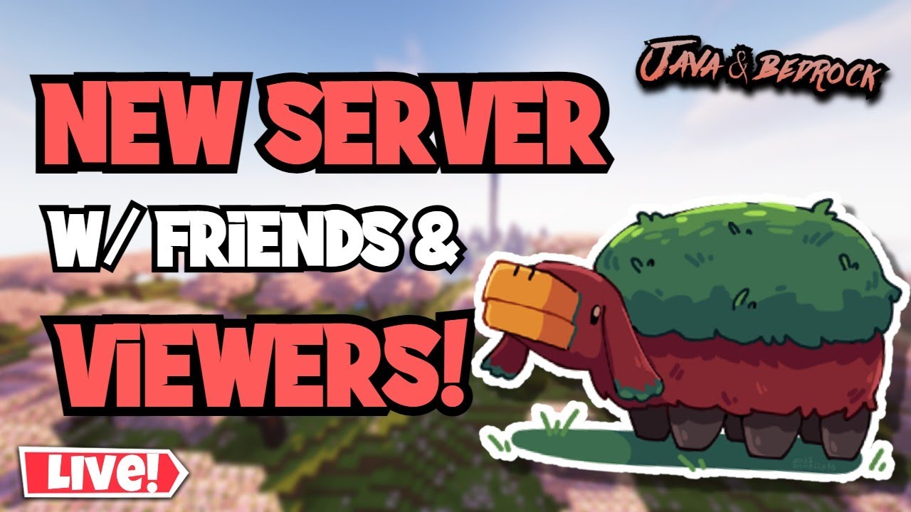 Live! New Minecraft server w/ friends & viewers! (Java and Bedrock) #minehut - YouTube
