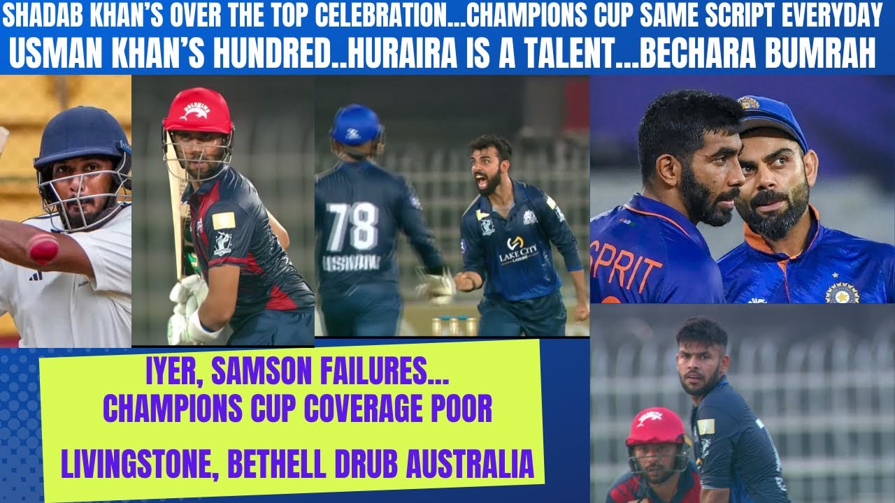 SHADAB KHAN’S OVER THE TOP CELEBRATION…CHAMPIONS CUP DAILY SAME SCRIPT ...