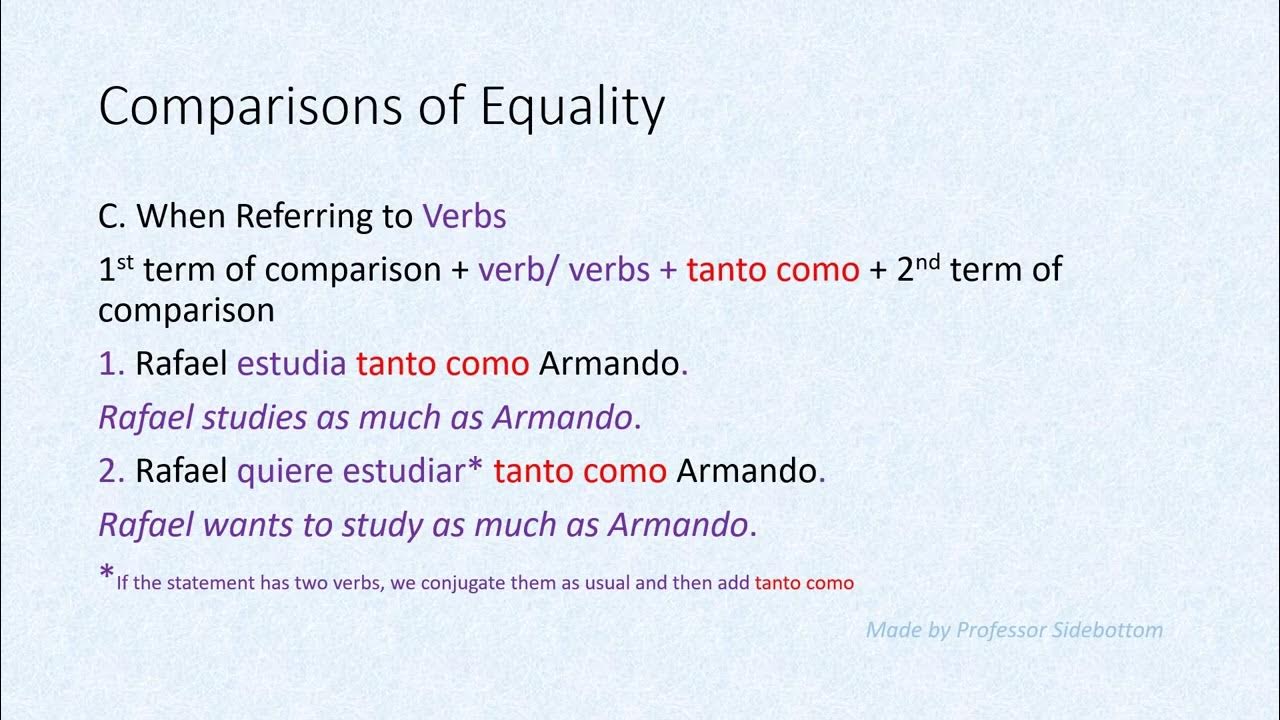 Comparisons and superlatives in Spanish Video - YouTube