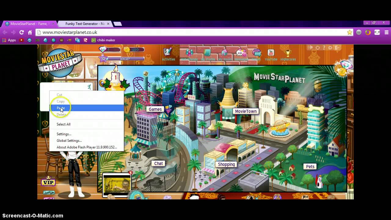 How to put fancy writing on your MSP status - YouTube