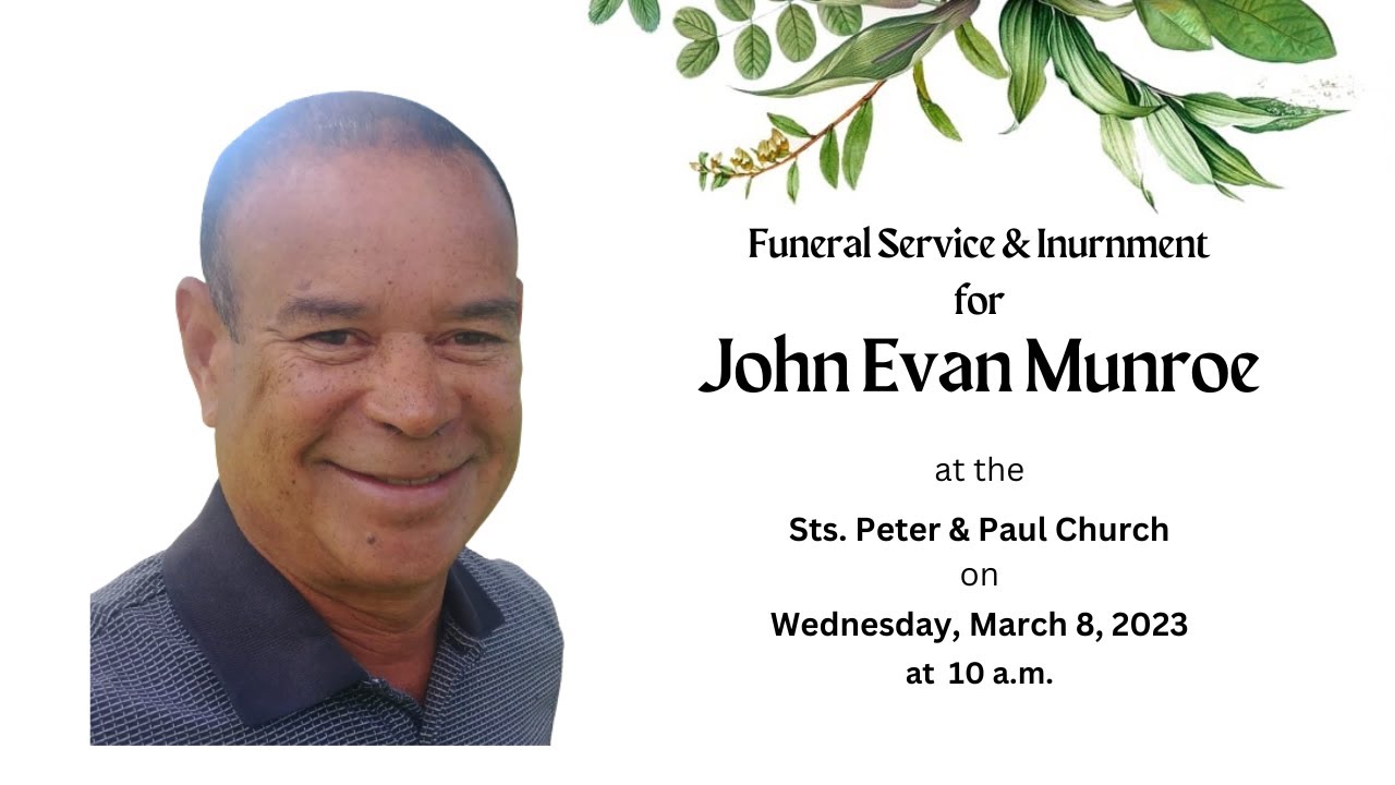 Funeral Service & Inurnment for John Munroe - YouTube