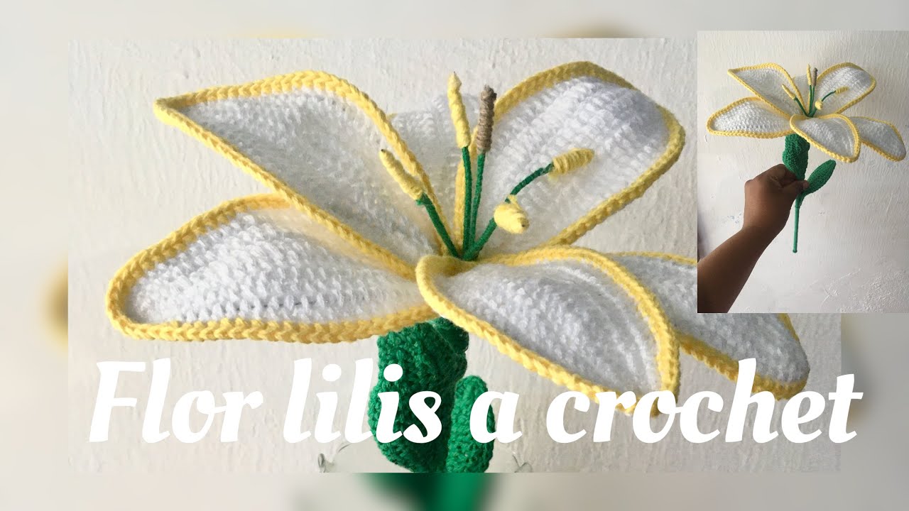 Mira el resultado de nuestra Flor 🌺 Lili o lirio a crochet paso a paso ...