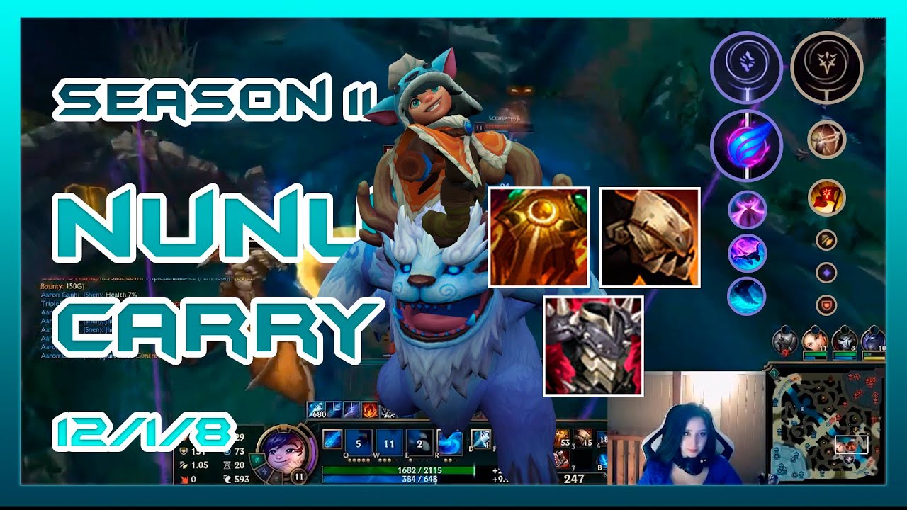 Nunu hard CARRY Build | Twitch stream cz # | Girl streamer - YouTube