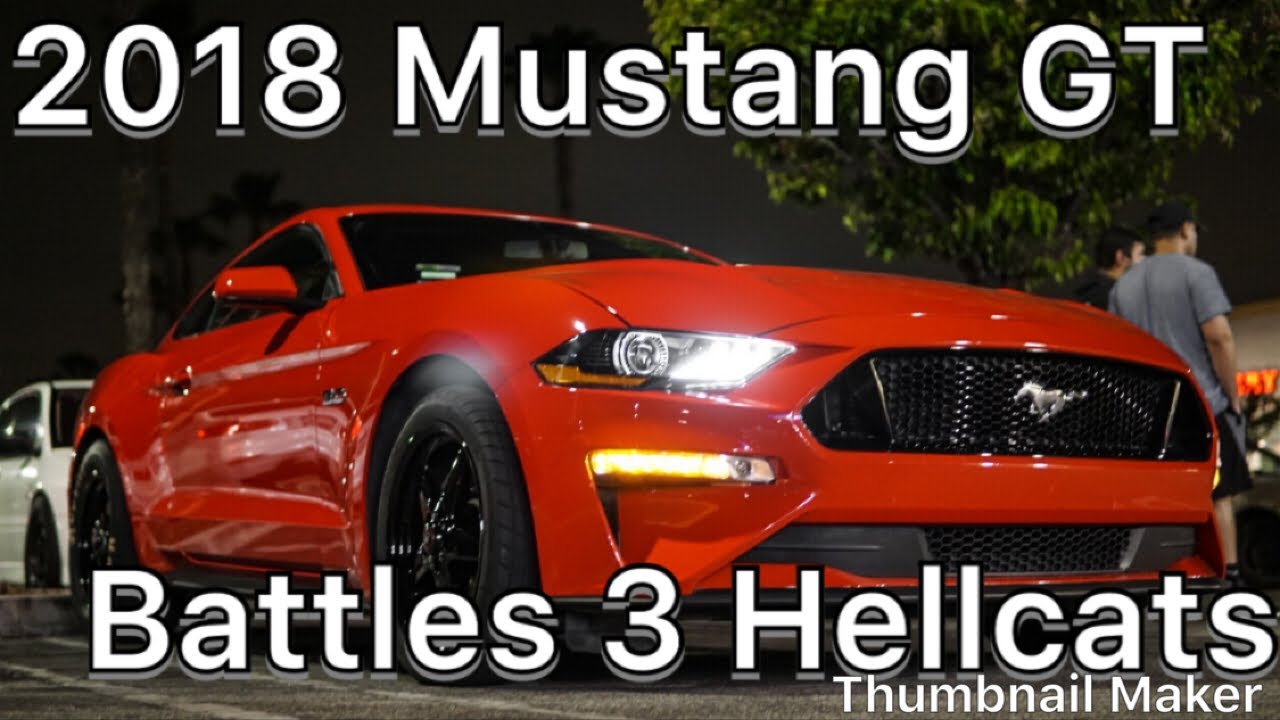 2018 Mustang GT vs 3 Hellcats - YouTube
