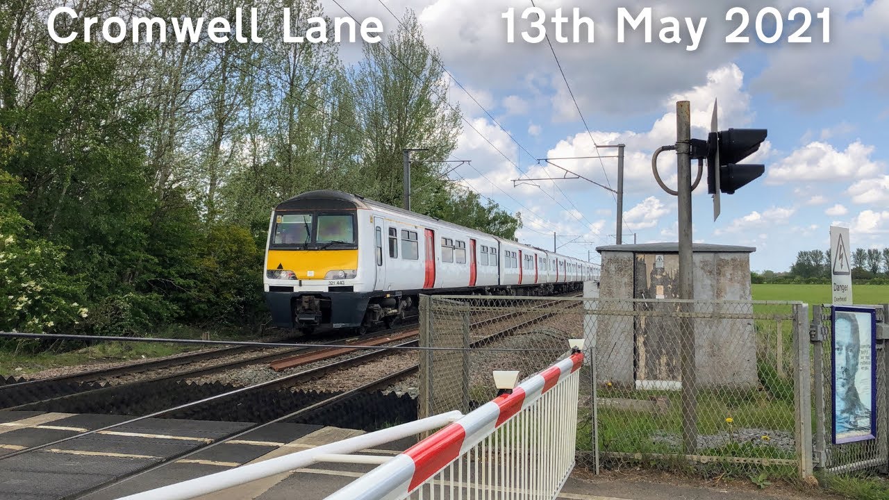 *Warbling Alarm & Class 321's for storage* Cromwell Lane Level Crossing ...