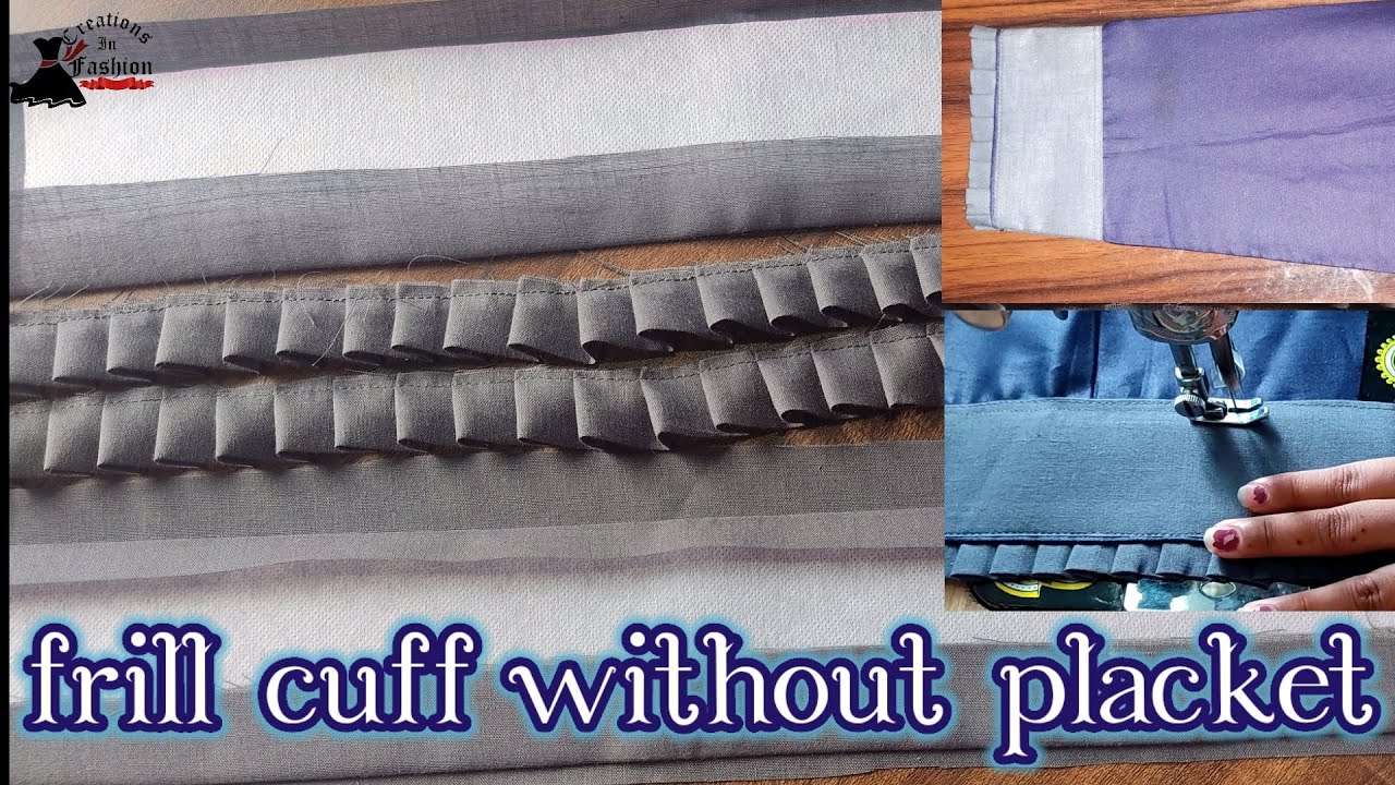 Frilled Cuff Sleeve//Sewing Tutorials// Cuff Design - YouTube