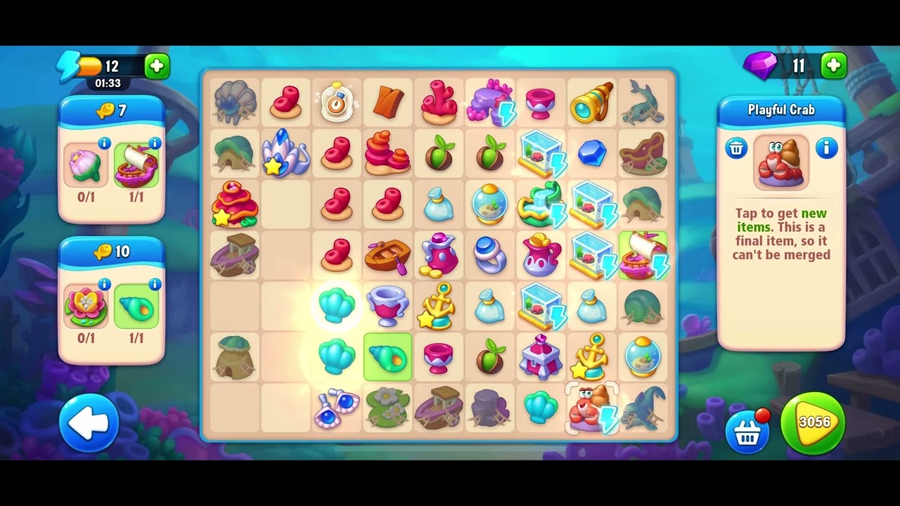 Fishdom Deep Sea Adventure how to get red coral and what I get from the ...