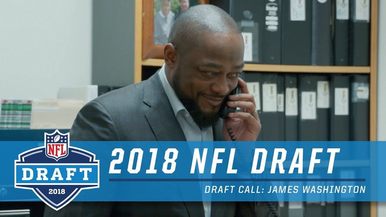 Coach Tomlin's Draft Call to Second-Round Pick James Washington | 2018 ...