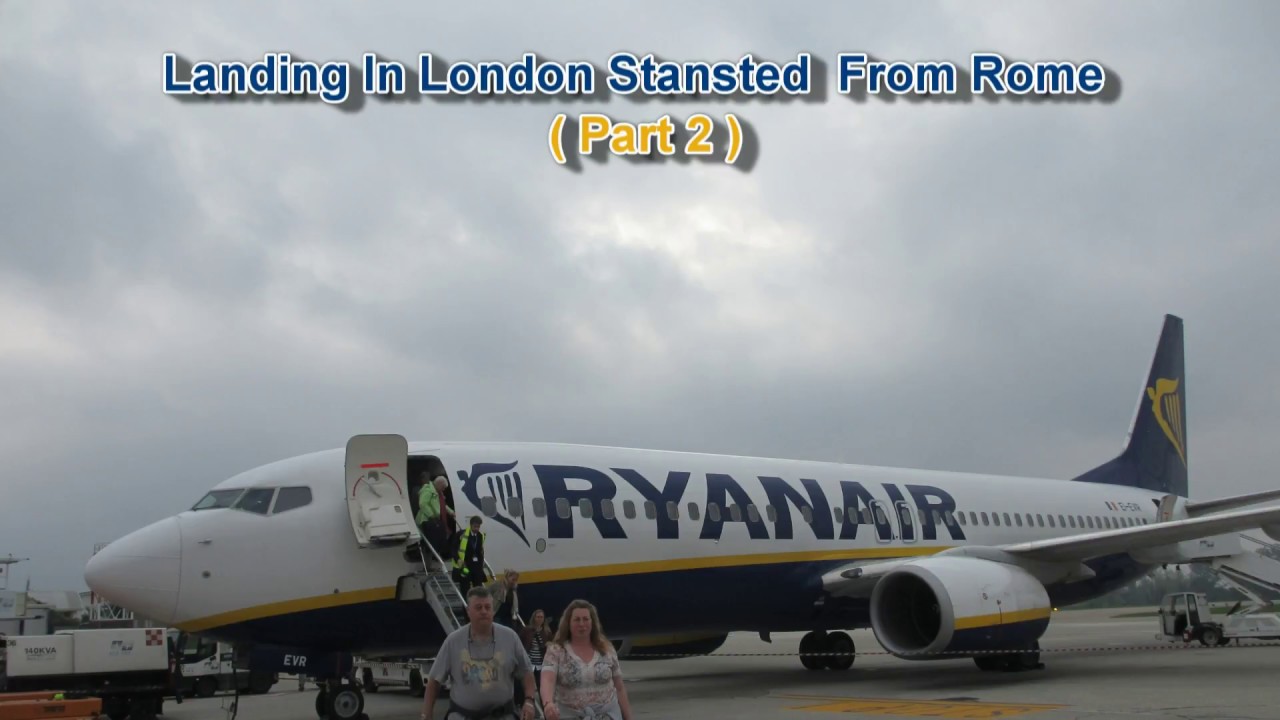 Ryanair on Finals to Stansted from Rome Ciampino | Boeing 737-800 - YouTube