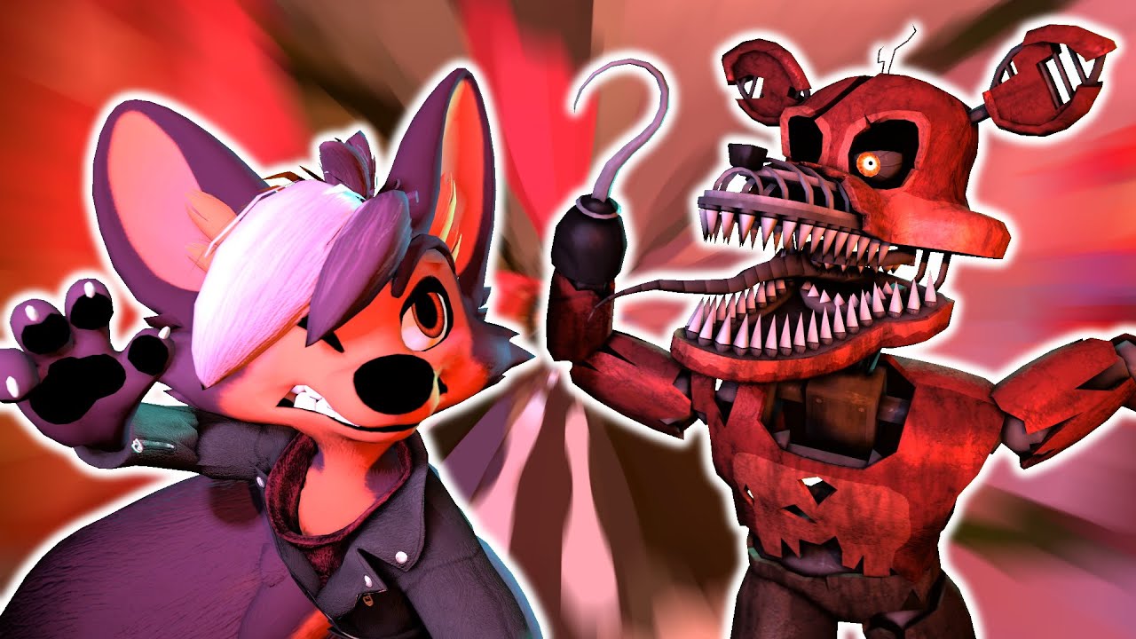 Nightmare Foxy Animatronic vs Foxy Jr. [FNAF SFM] - YouTube