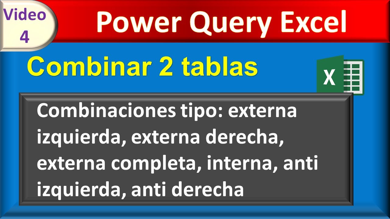 power query excel: combinar tablas - YouTube