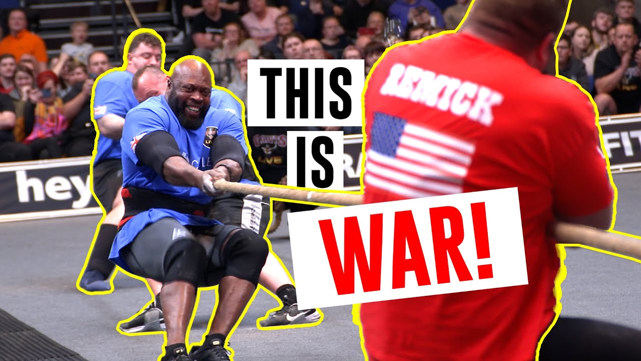 World's Strongest MEN try Brutal TUG OF WAR! | World's Strongest Nation ...
