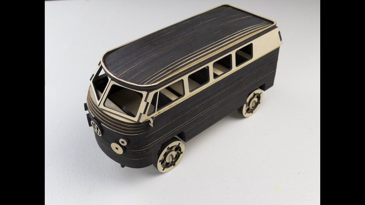 Laser Cut Combi Van - YouTube