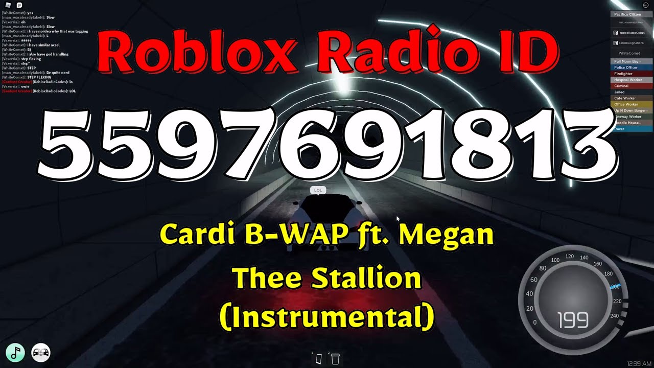 Cardi B-WAP Ft. Megan Thee Stallion (Instrumental) Roblox Code - YouTube