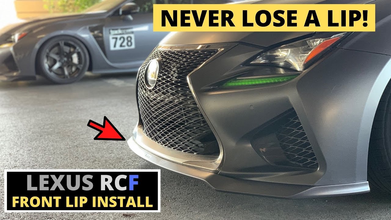 Installing LEXUS RC-F Front Lip & Carbon Fiber Side Splitter | HOW TO ...