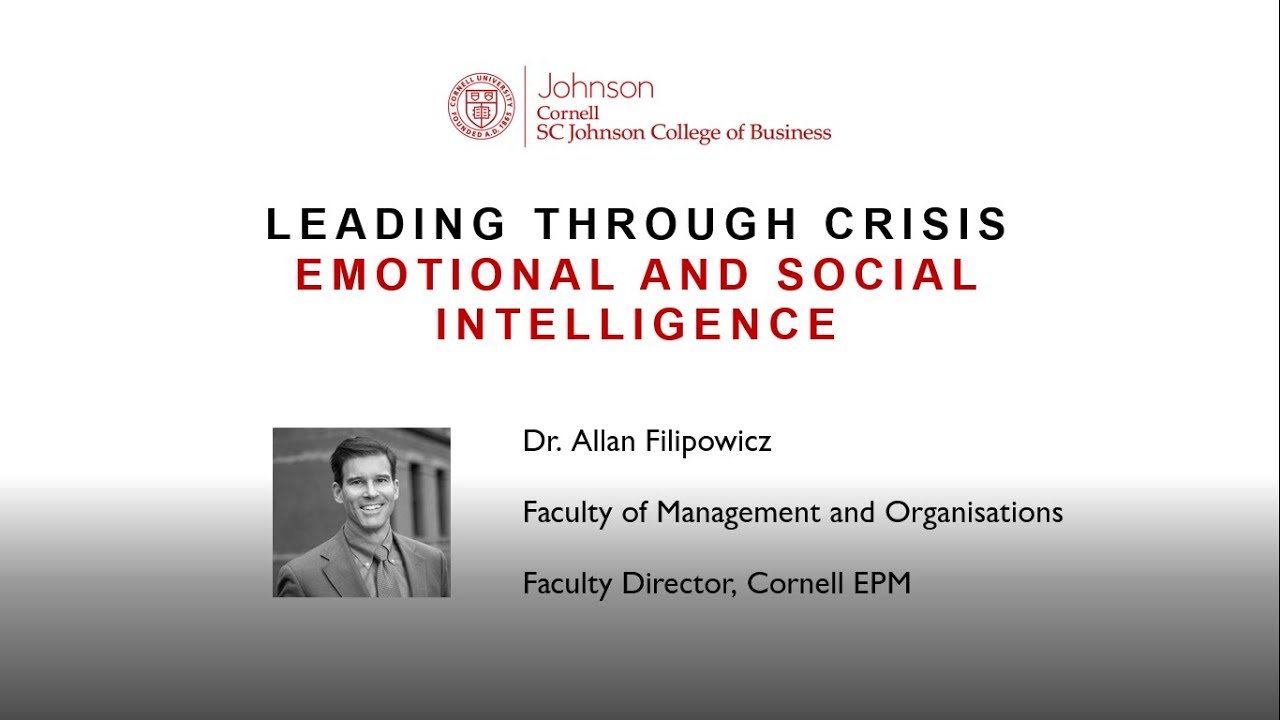Cornell Webcast | Leading Through Crisis | Dr. Allan Filipowicz - YouTube