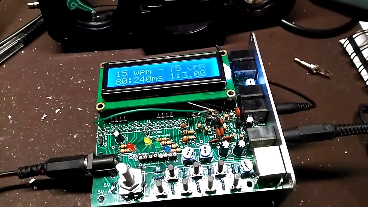 K5BCQ v2 K3NG Keyer Sine Wave - YouTube