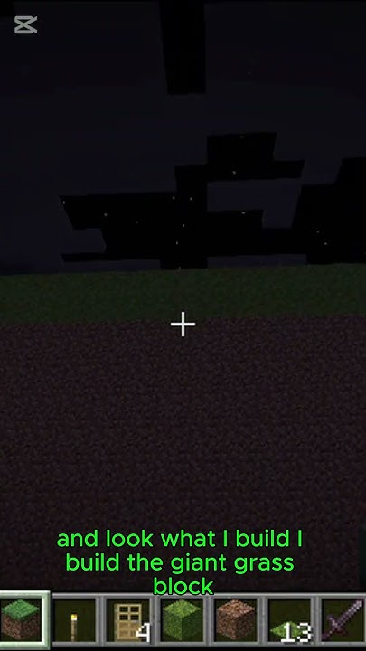 I build a giant grass block #minecraft - YouTube