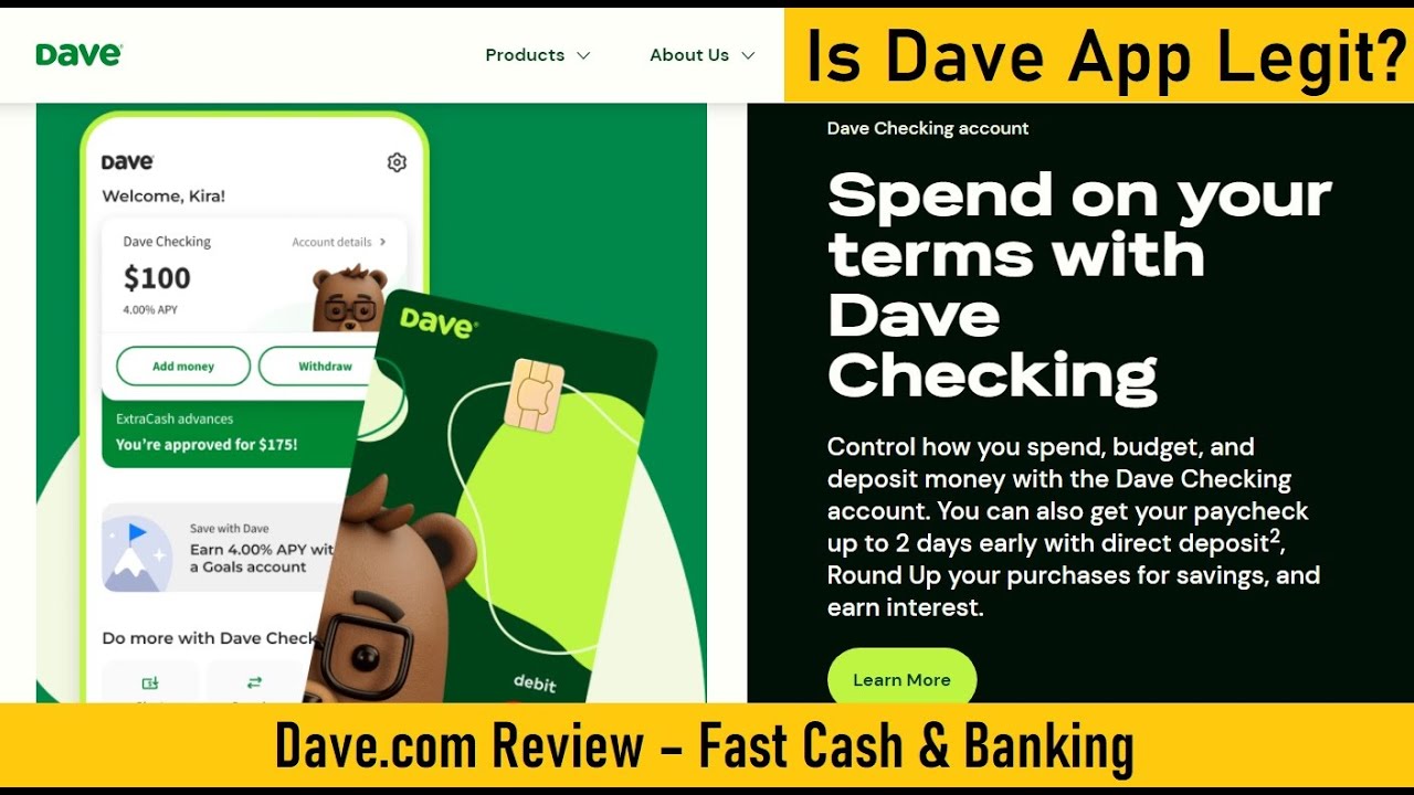 Is Dave App Legit? Dave.com Review – Fast Cash & Banking - YouTube