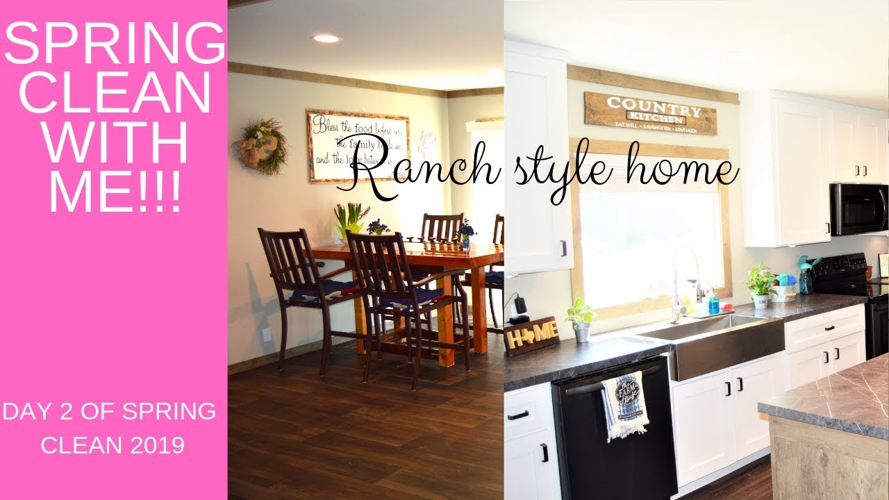 SPRING CLEAN WITH ME DAY 2/ RANCH STYLE HOME - YouTube