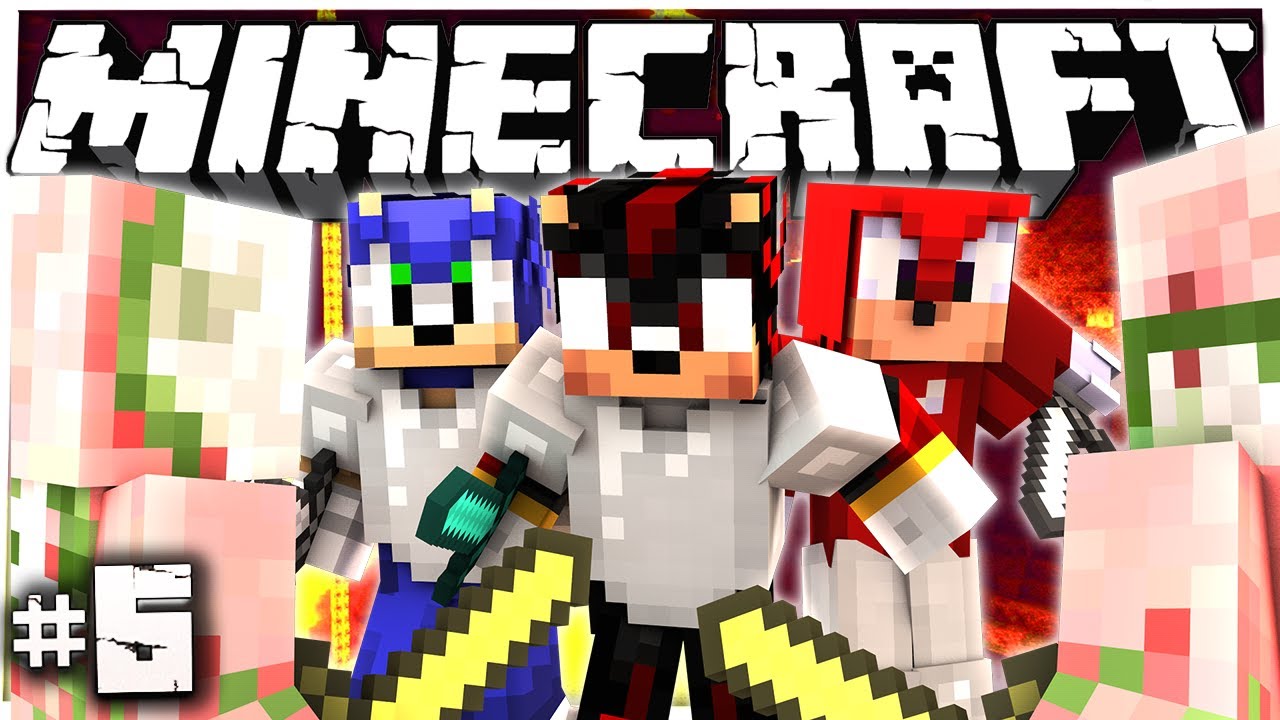 Sonic & Shadow Play Minecraft Part 6 - SONIC THE IDIOT!! (Ft. Knuckles ...