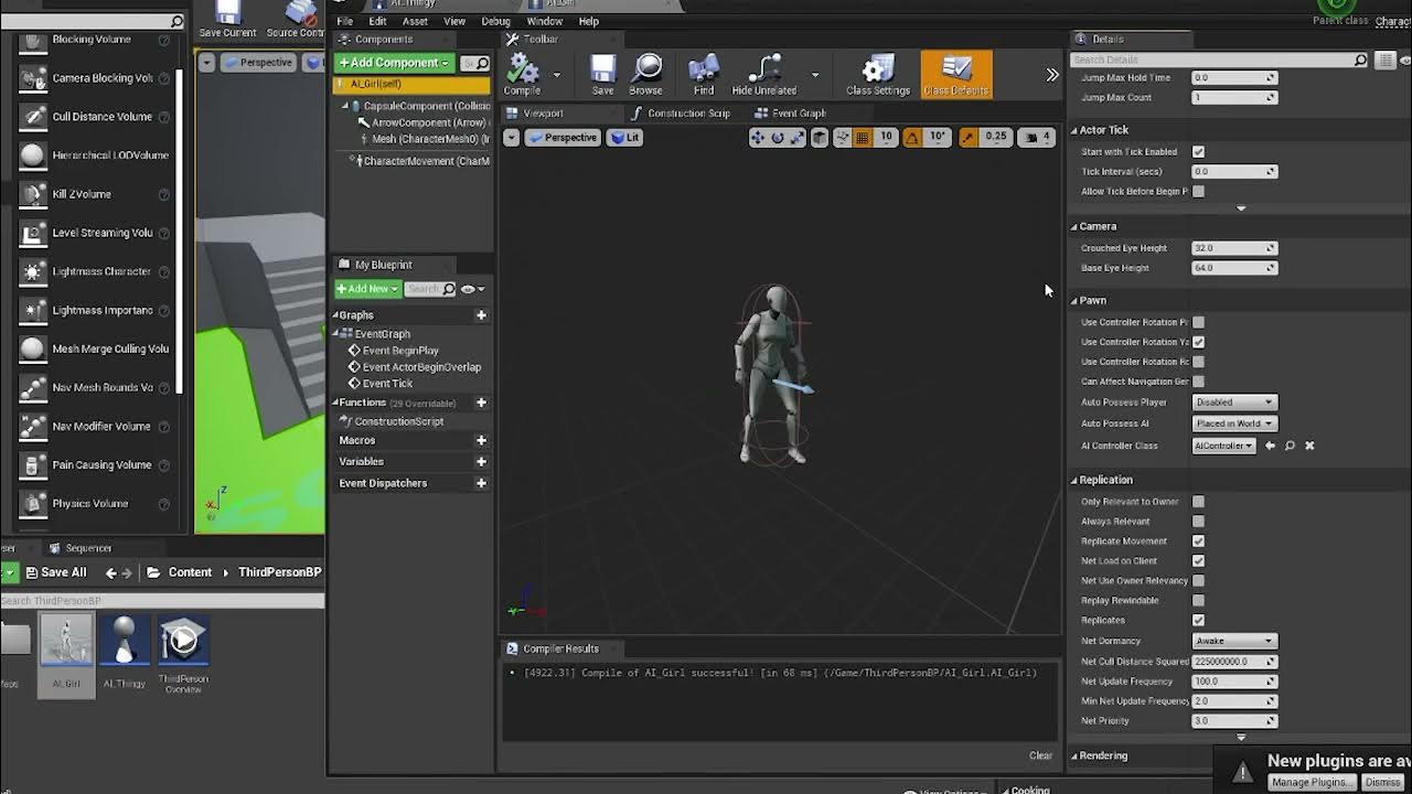 UE4 Blueprint Tutorial - AI Character follow player with line of sight - YouTube