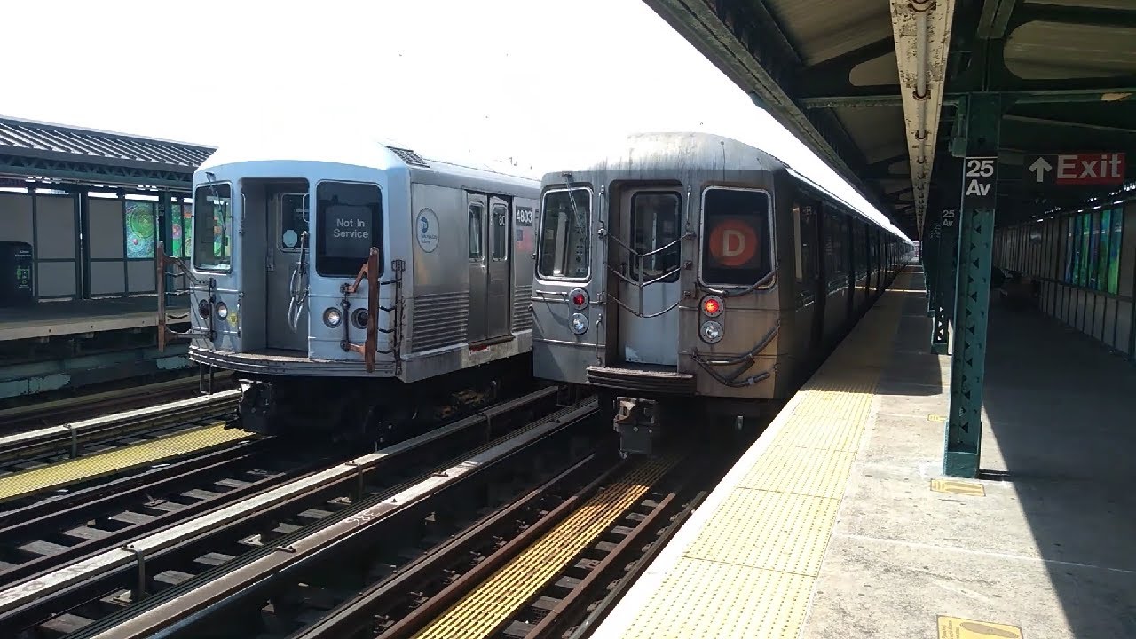 NYC Subway: R68 D Trains with R160 R Put In, Work Train, & R42 Transfer ...