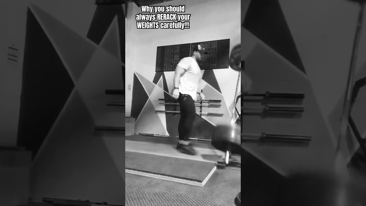 Why you should always RERACK your WEIGHTS carefully!!! #shorts #gym # ...