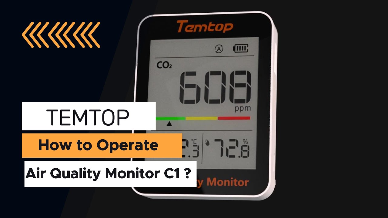 Operation Video of Temtop Indoor Air Quality Monitor C1 - YouTube