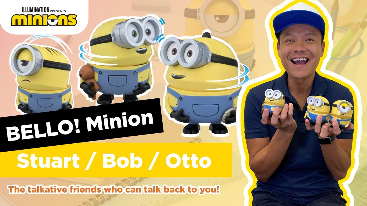 BELLO! MINIONS STUART / BOB / OTTO (Responding to your voice and ...