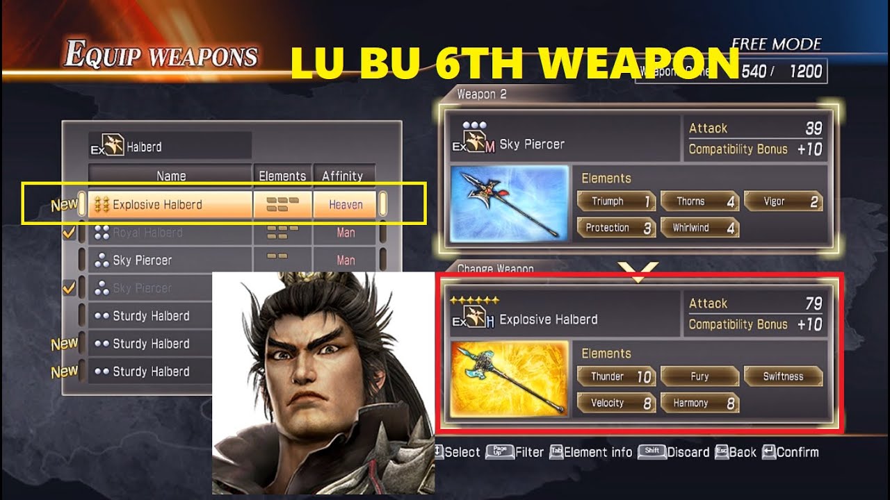 Lu Bu 6th Weapon - Recapture of Chang'an - DW8XL - YouTube