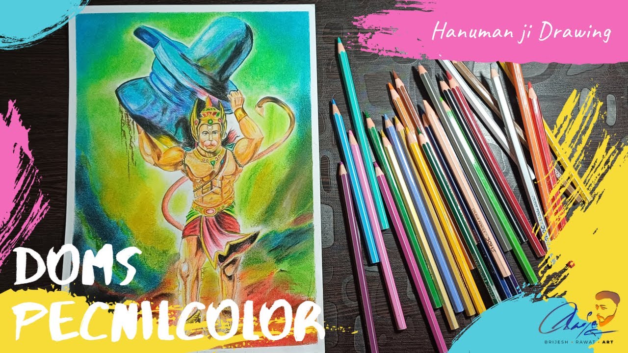 "Lord Hanuman Drawing Tutorial | Step-by-Step Guide to Draw Hanuman ...