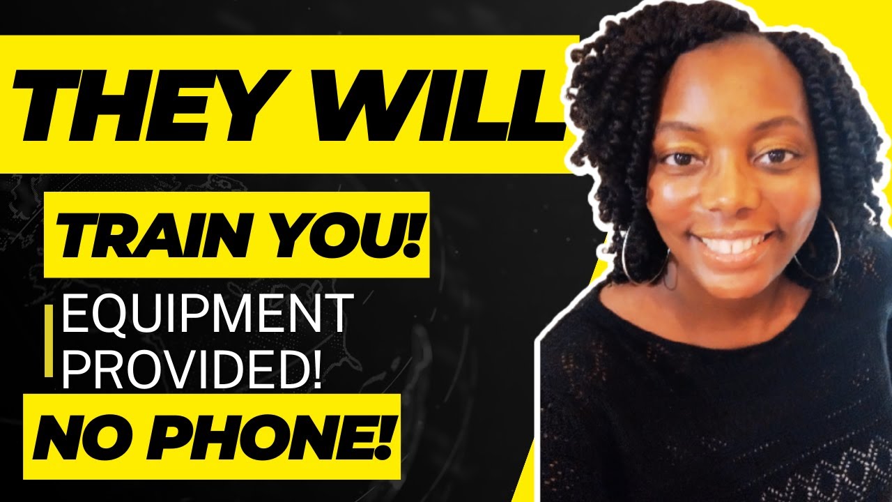 They Will Train You! $920 Per Week! Equipment Provided! No Talking WFH ...