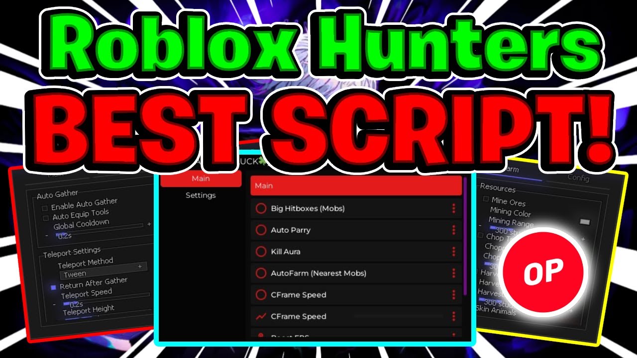 Roblox Hunters Script GUI / Hack (INSTANT KILL, AUTOFARM, QUICK ROLL ...