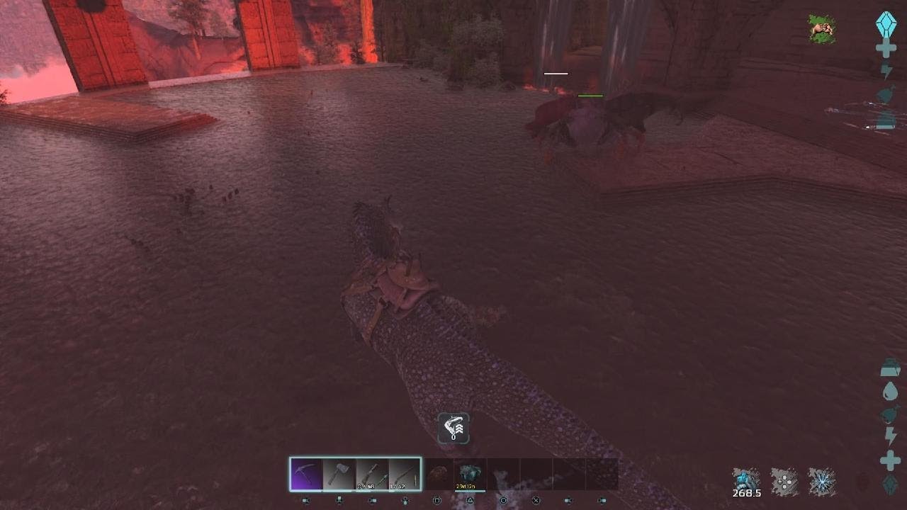 ARK Survival Ascended The Center boss fight hard difficulty - YouTube