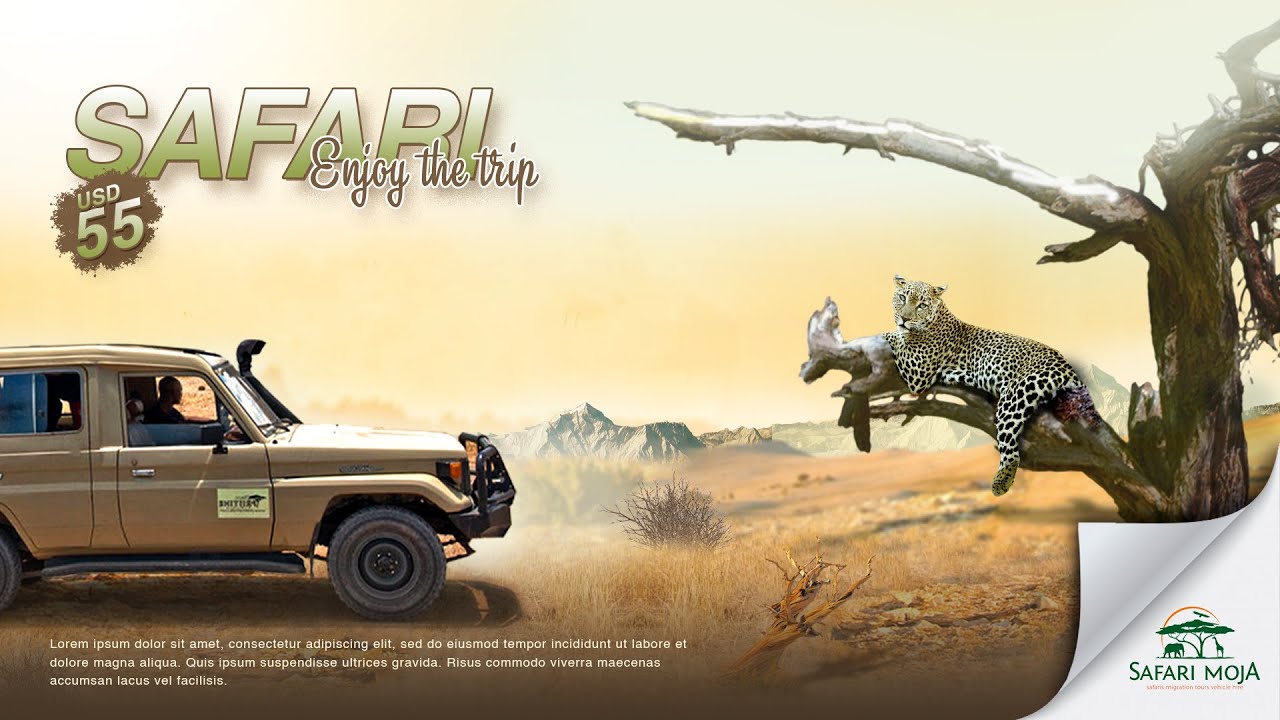 Safari Desert Poster Design - YouTube