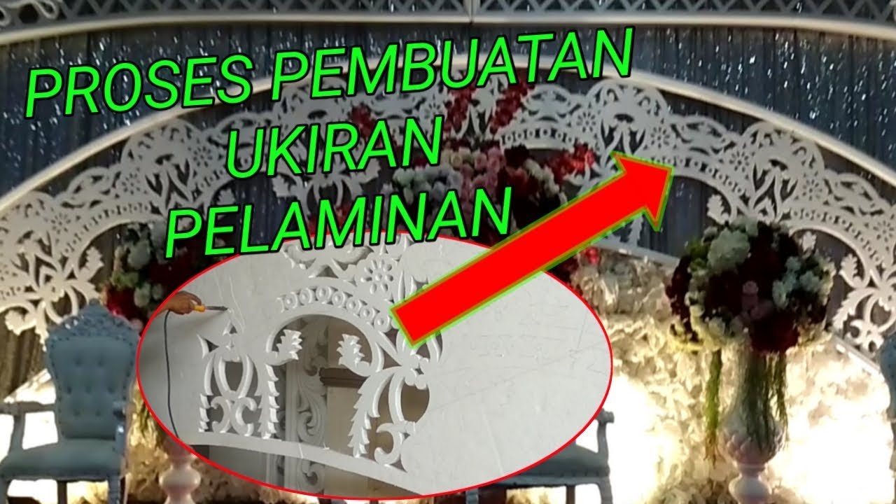 Pembuatan motif ukiran pelaminan dari Styrofoam - YouTube