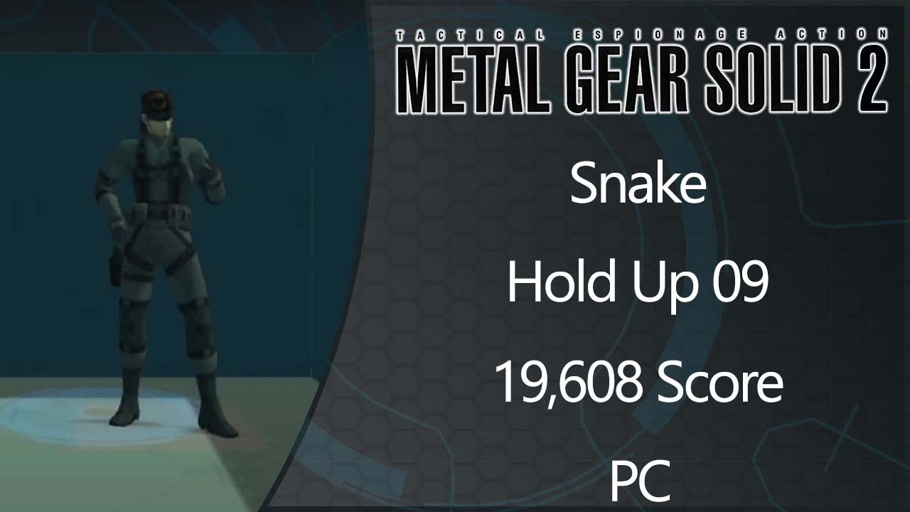 MGS2: Substance | PC | Snake | Hold Up | Level 09 | 19608 Score - YouTube