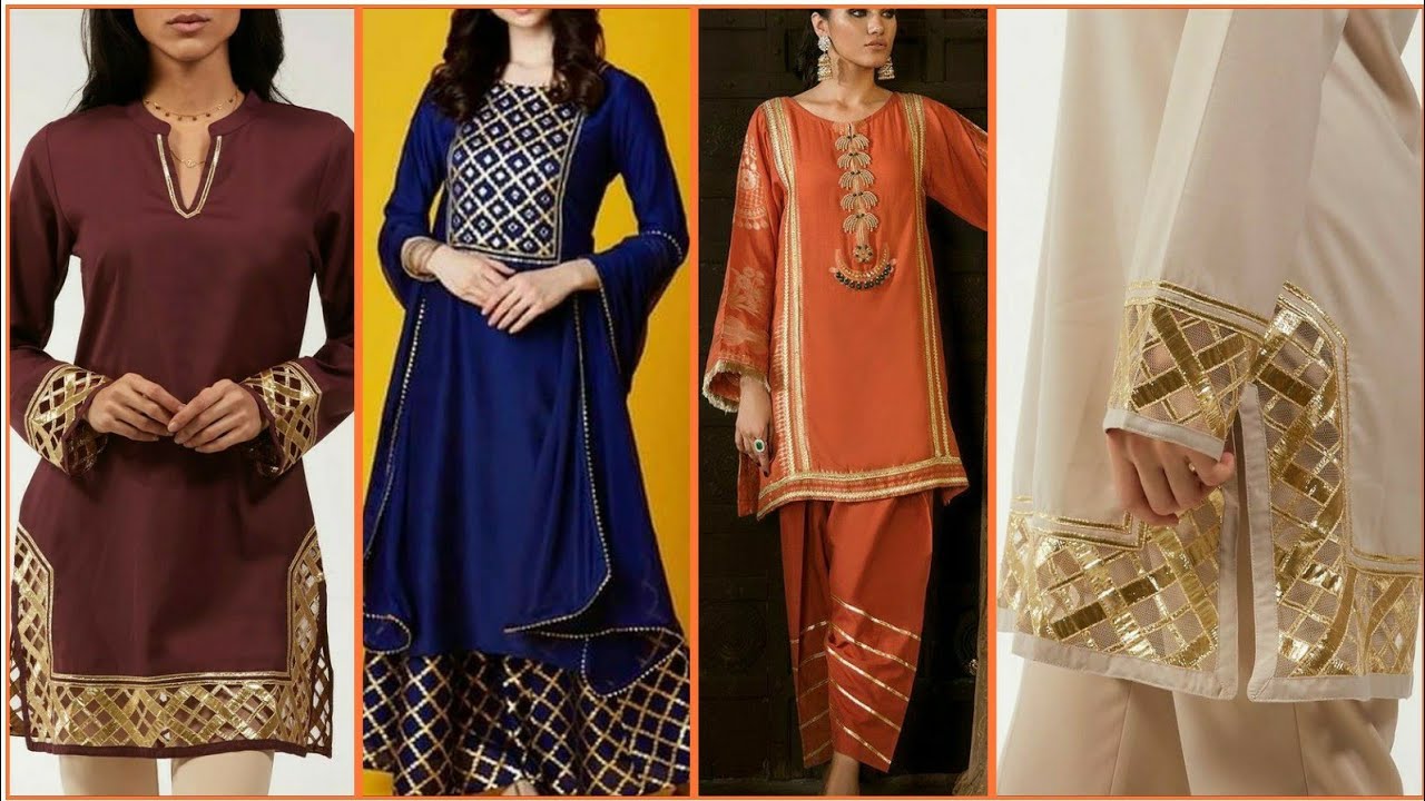 Very Very Latest Upcoming Fashion Trend Of Simple Gotta Patti Work ...