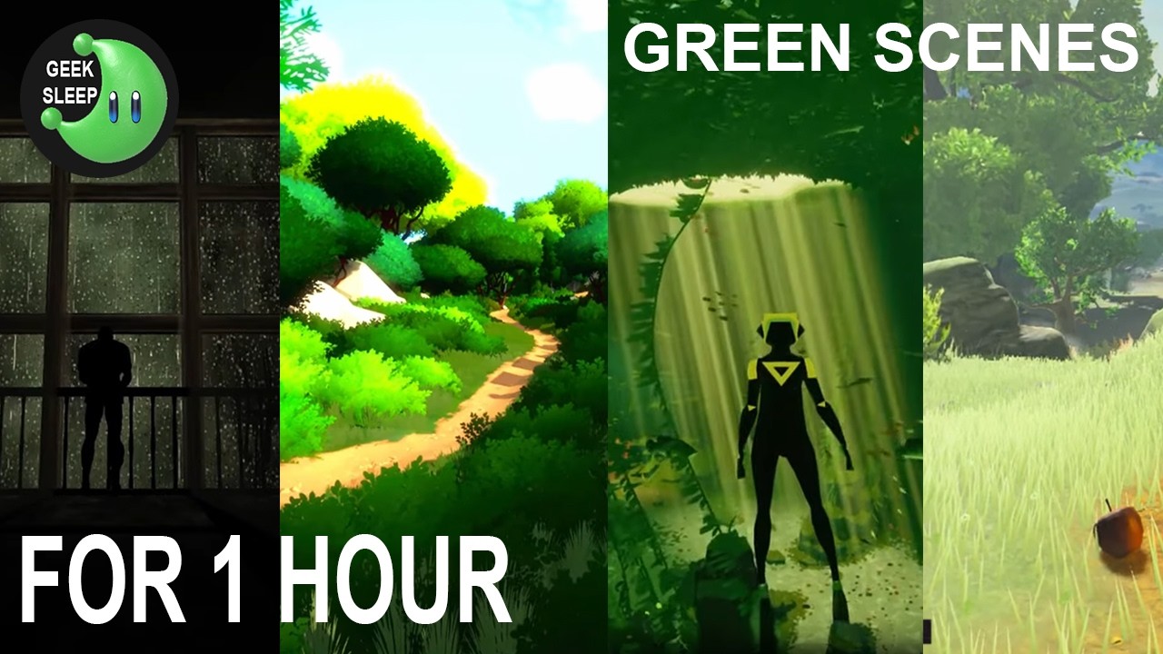 Peaceful Green Scenes FOR 1 HOUR - YouTube