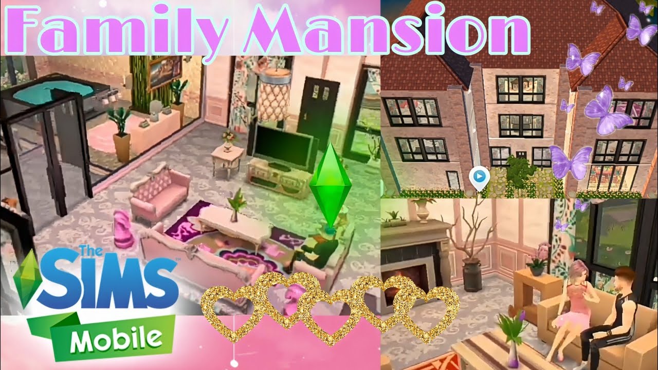 Sims Mobile Game / House Designs / Family Mansion - YouTube