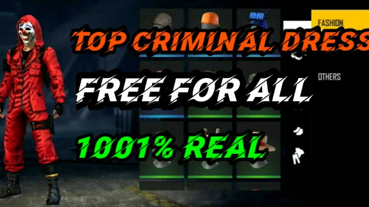 How to get top red criminal dress for free//A2M gamers - YouTube