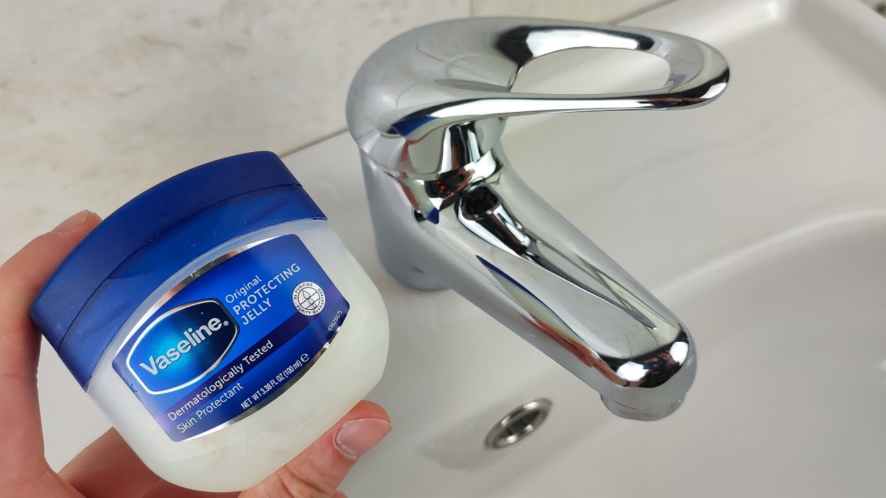 How to clean the sink with petroleum jelly in 3 minutes? - YouTube