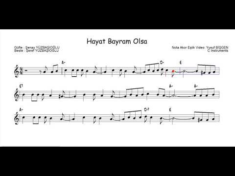 Nota Akor Eşlik - Hayat Bayram Olsa - C Instruments