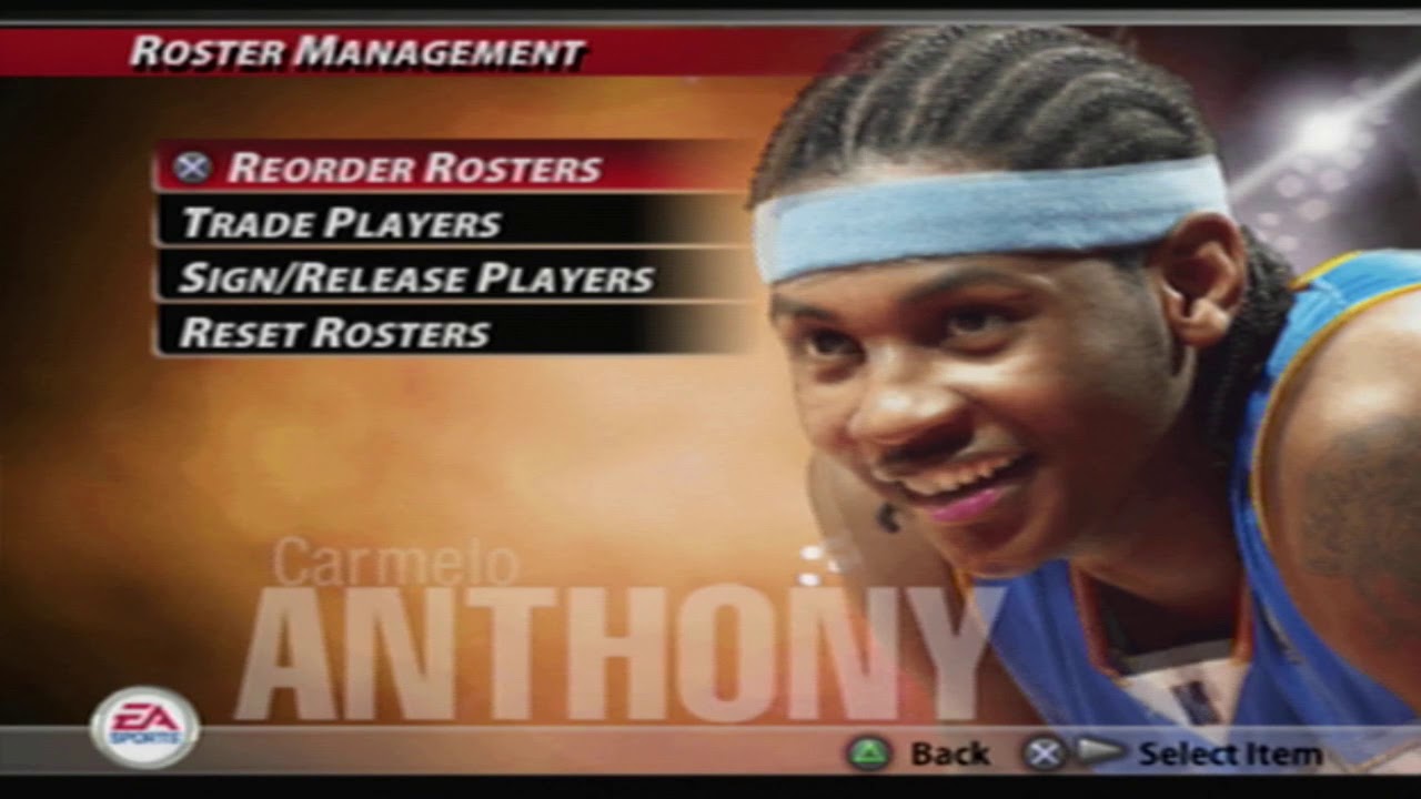 NBA Live 2005 Quick Look at Game Menu Retro Video Game - YouTube